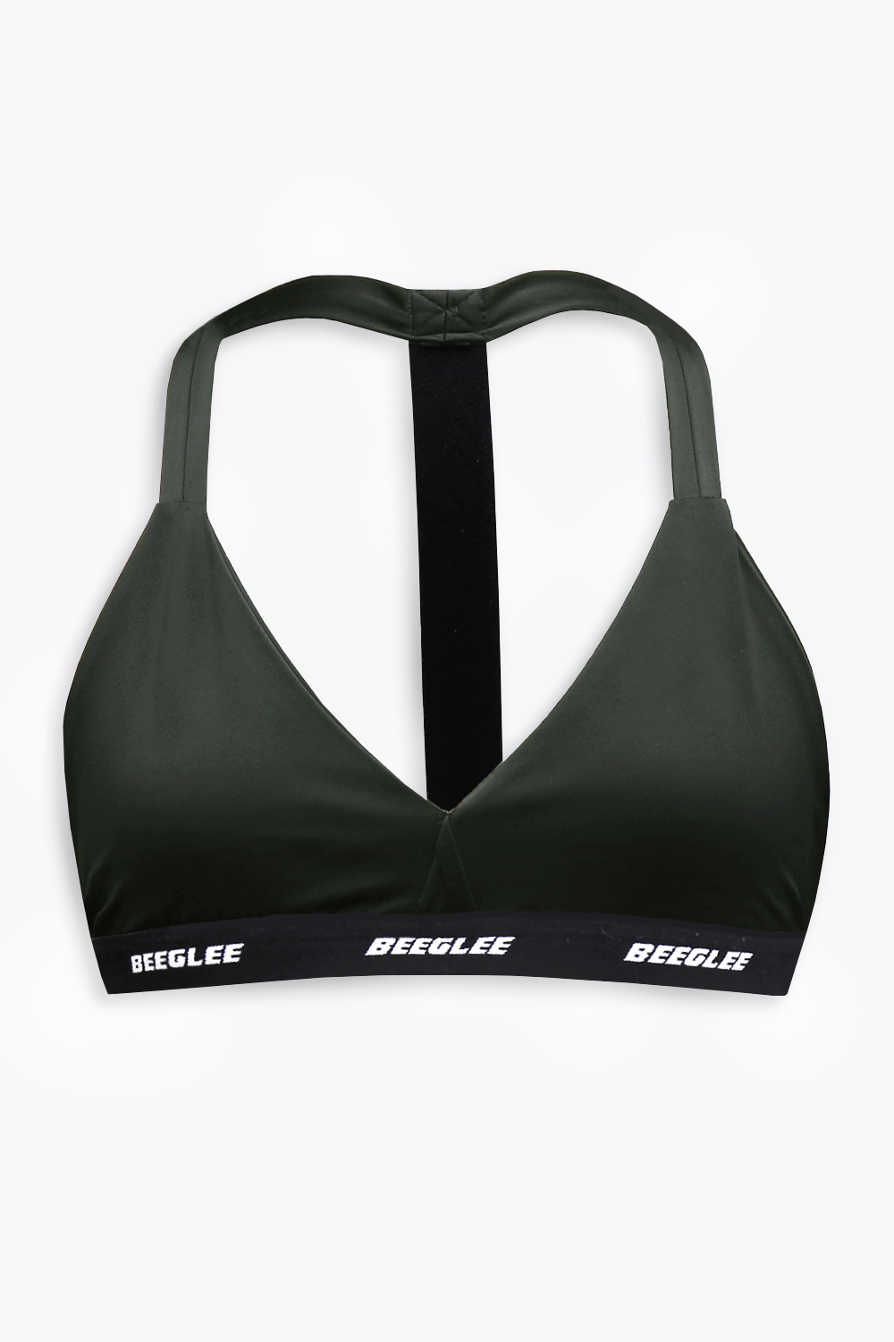 Olive Raven Bralette | Elastic Waistband & Racerback Design for Comfort
